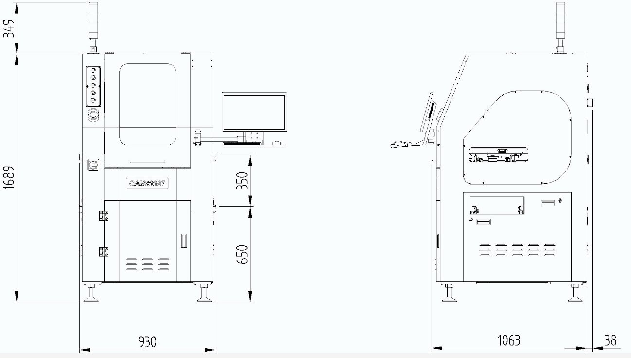 GAM 300AT Carrier Flowing Back In-Line PCB Router Machine