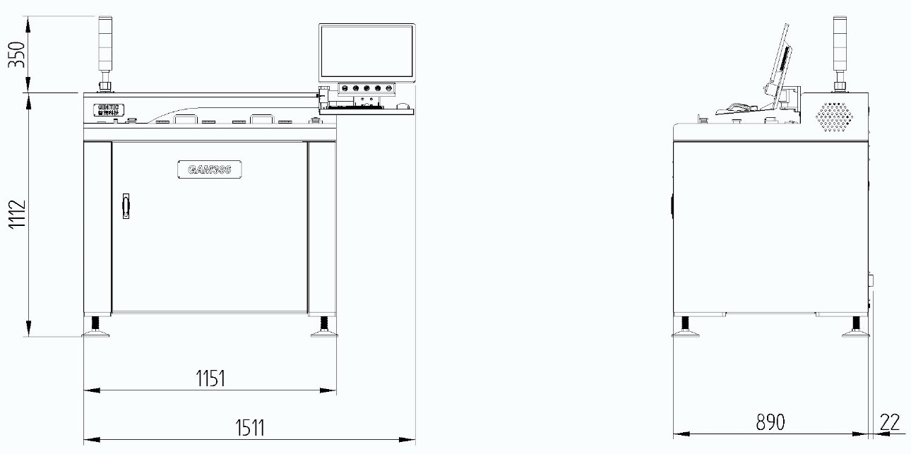GAM 386 Offline Bottom Cut PCB Router Machine
